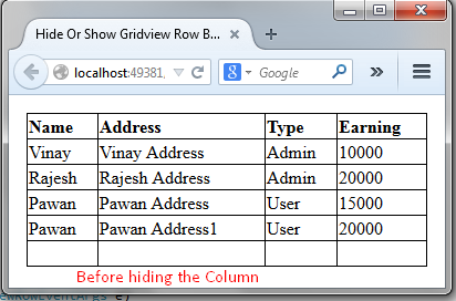 Ẩn hoặc hiển thị column gridview trong ASP.Net